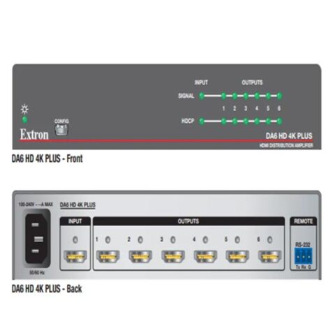 Extron HDMI 4K DA-6, 1x6 Distribution Amplifier - Nationwide Video